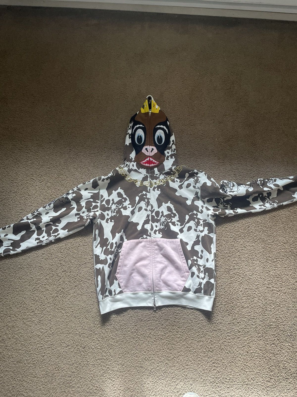 Bape Holstein Cow Bape Hoodie | Grailed