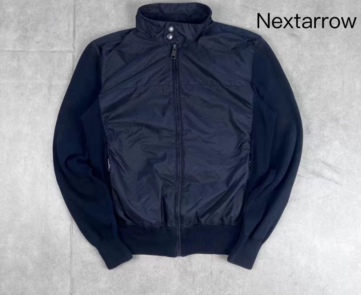 Prada Prada 90s Red Label Nylon Splicing Knitted Jacket | Grailed