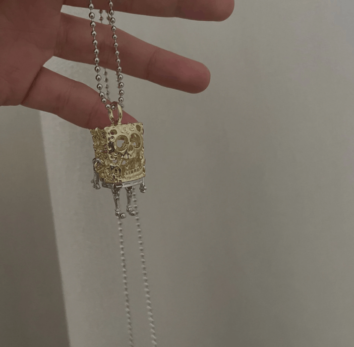 Custom Custom Spongebob Squarepants Zombie Goth Chain Necklace | Grailed