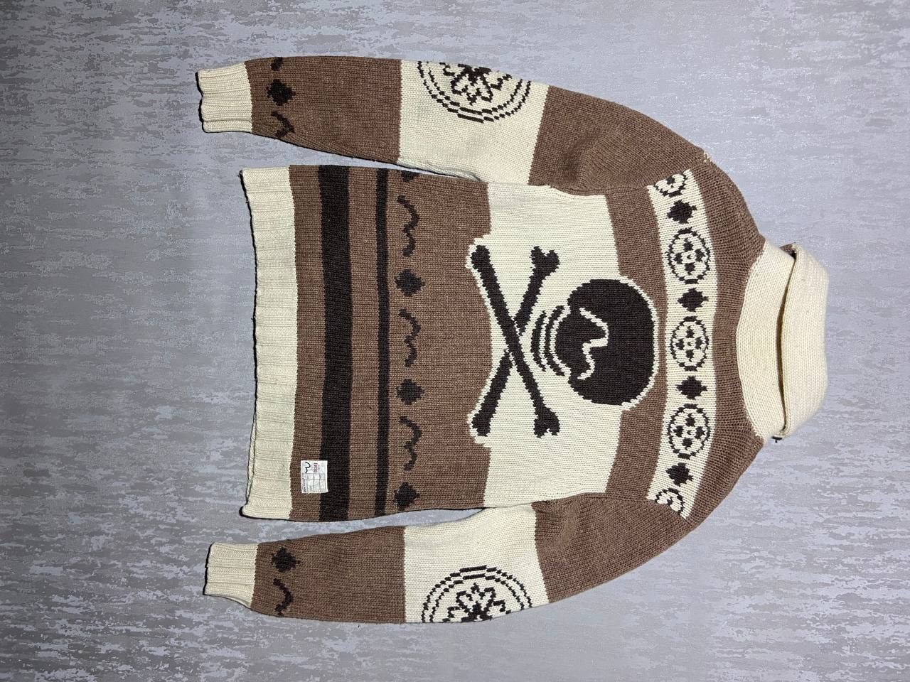 Evisu RARE Evisu Wool Skull Knit Cardigan Sweater Jumper | Grailed