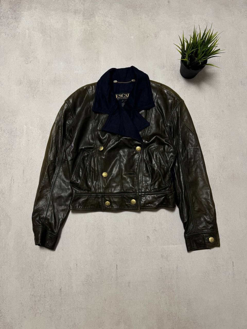 Escada × Luxury × Vintage Vintage Escada Leather Jacket Bomber Very ...