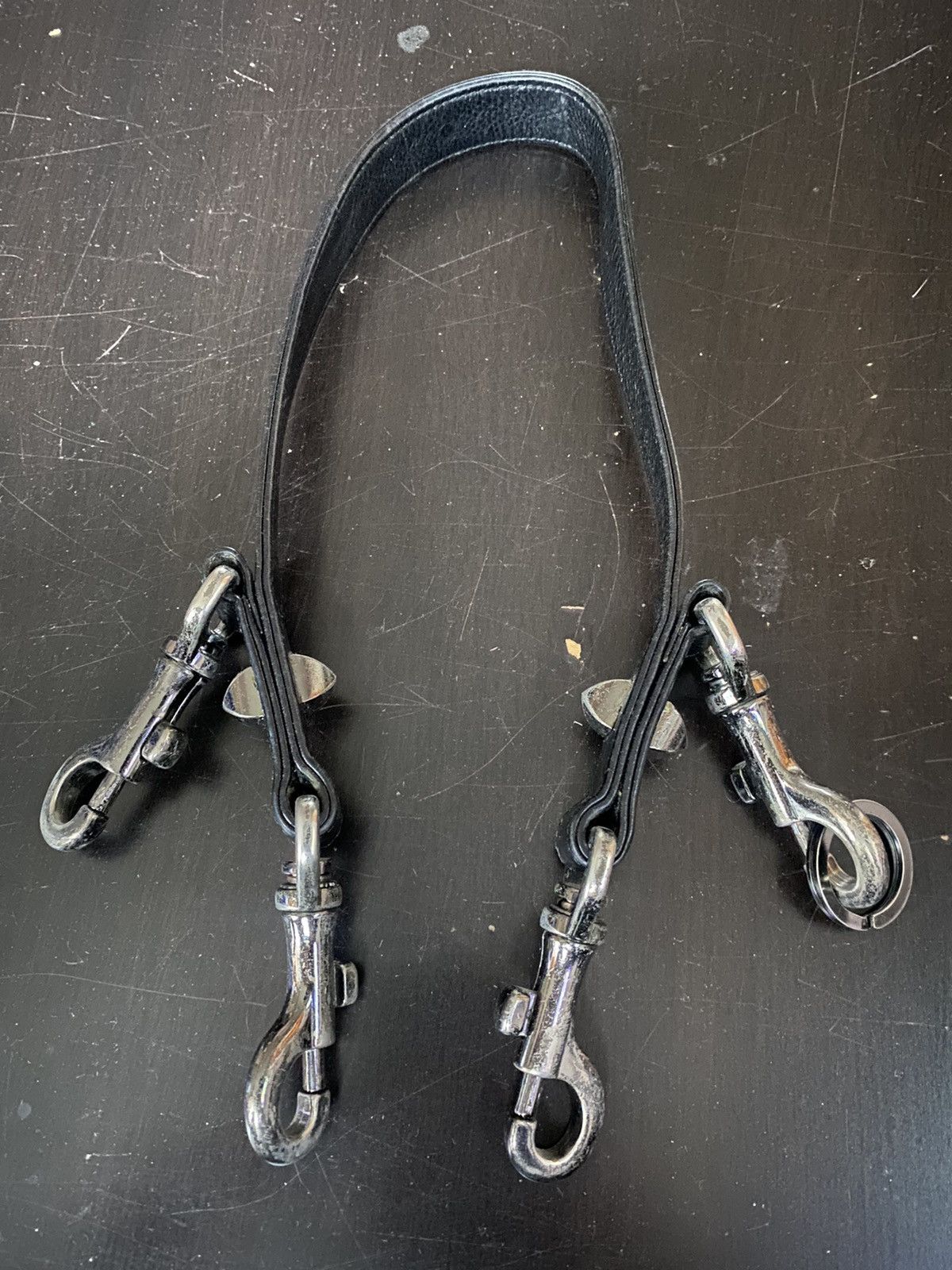 Number (N)ine Number nine black leather wallet chain / keychain | Grailed