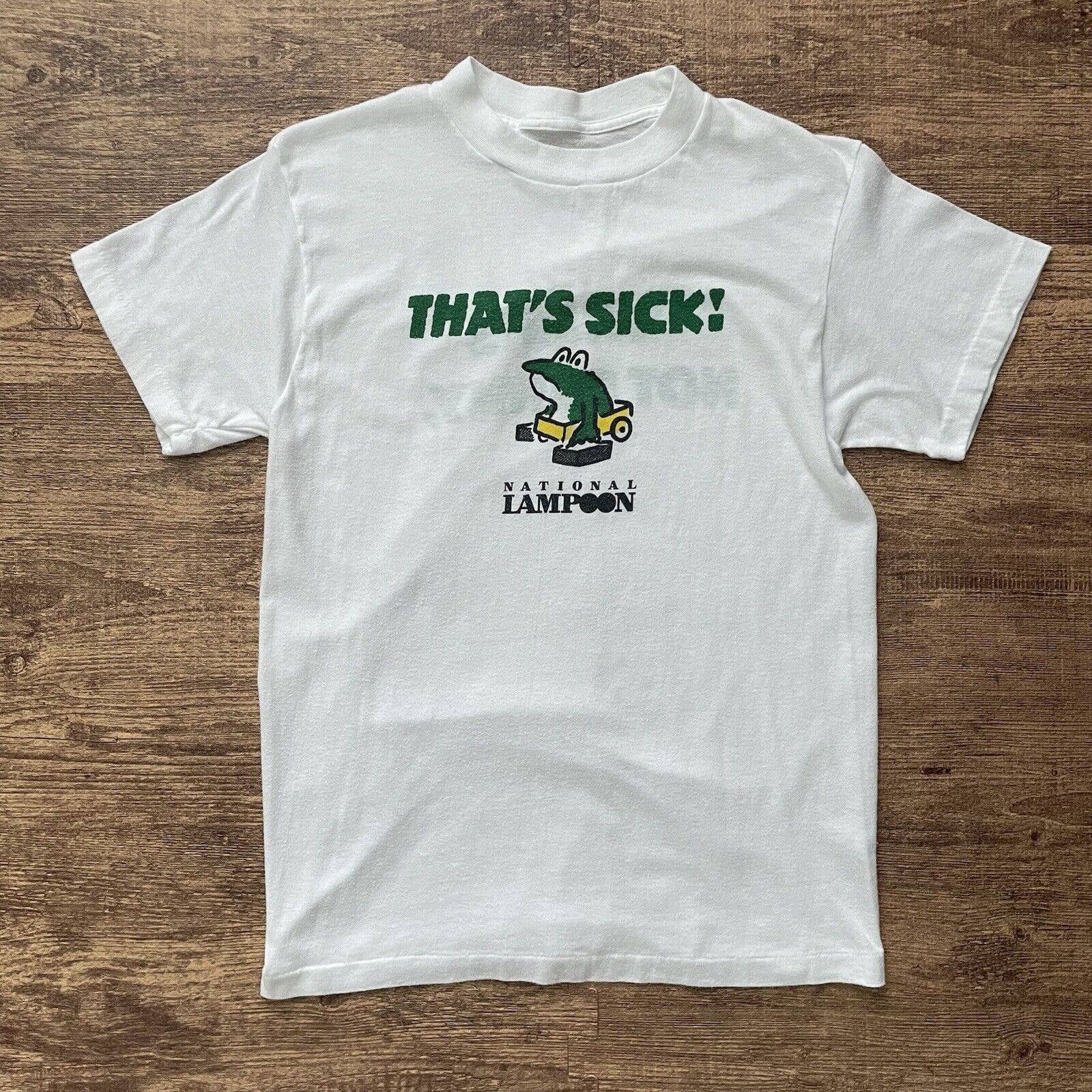 Vintage Vintage 1970s National Lampoon That's Sick Frog T-Shirt | Grailed