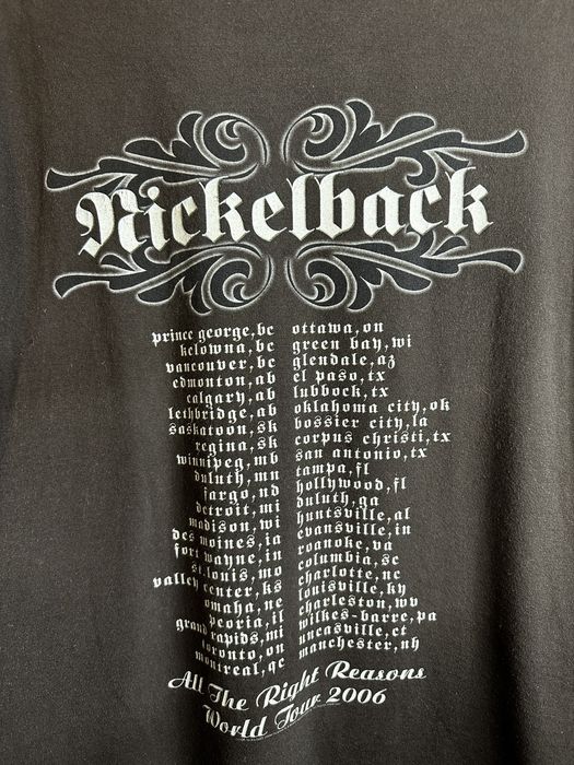 Vintage Vintage 2005 Nickelback All The Right Reasons Band Tshirt | Grailed