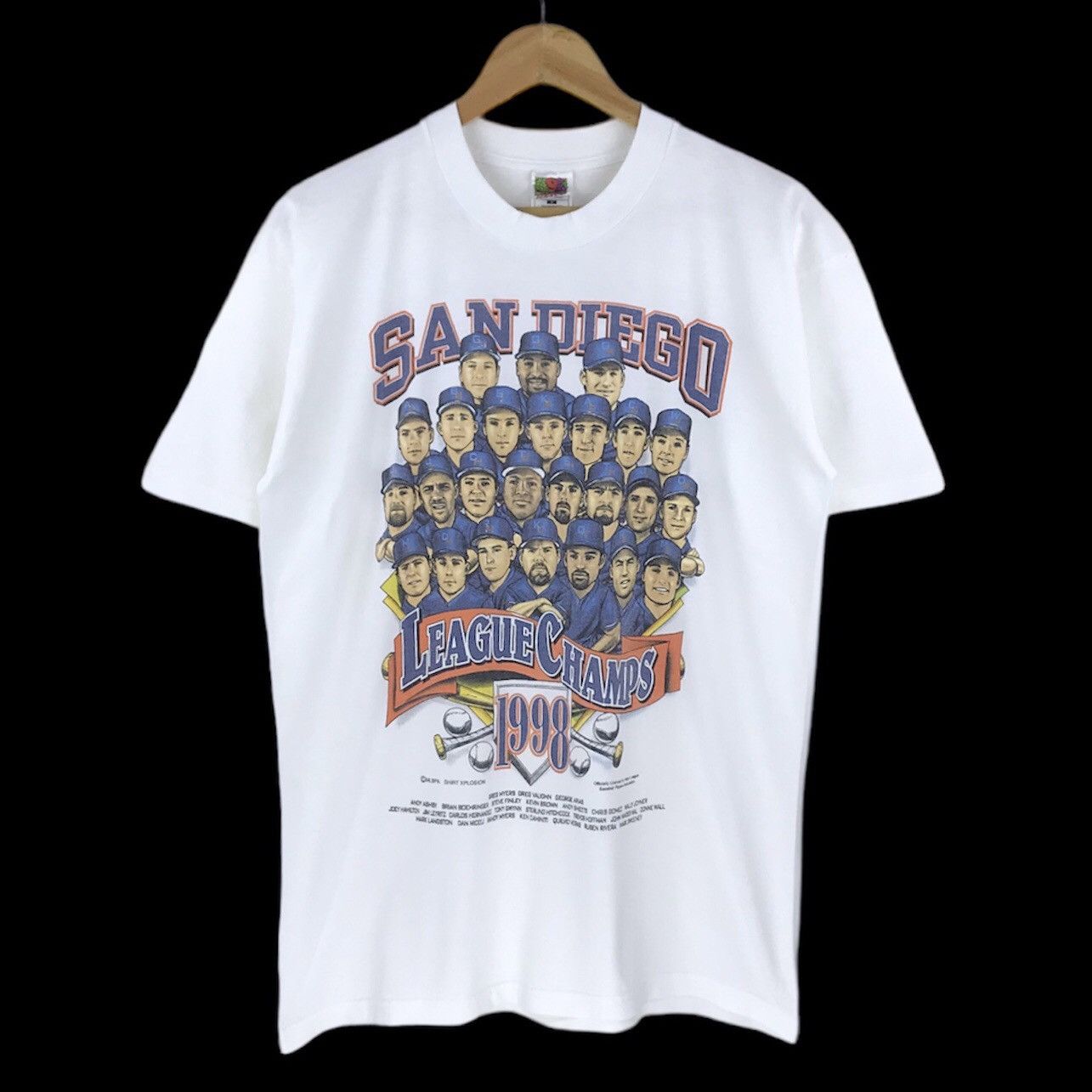 Vintage Vintage 90s MLB San Diego League Champs 1998 Big Logo Tshirt ...