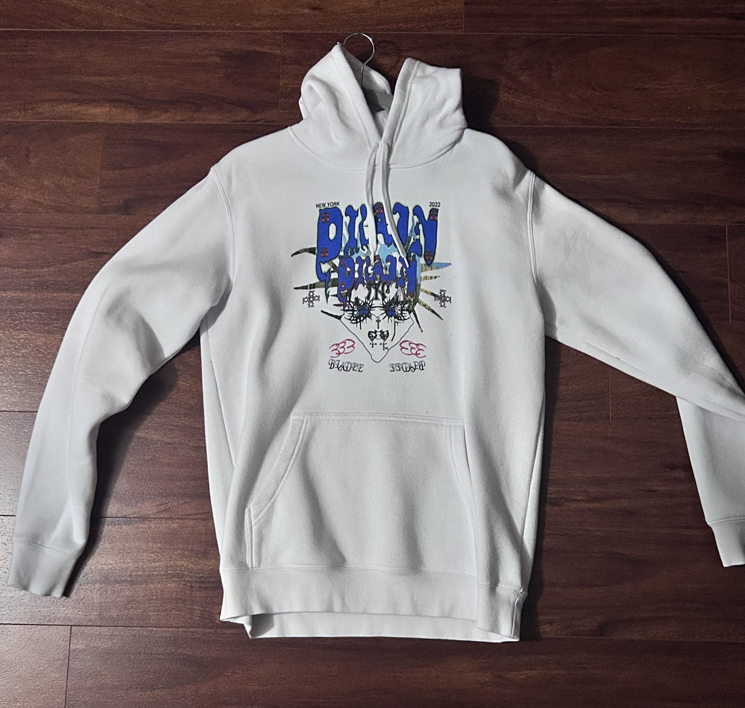 Drain Gang Bladee NYC Face Shield Hoodie | Grailed