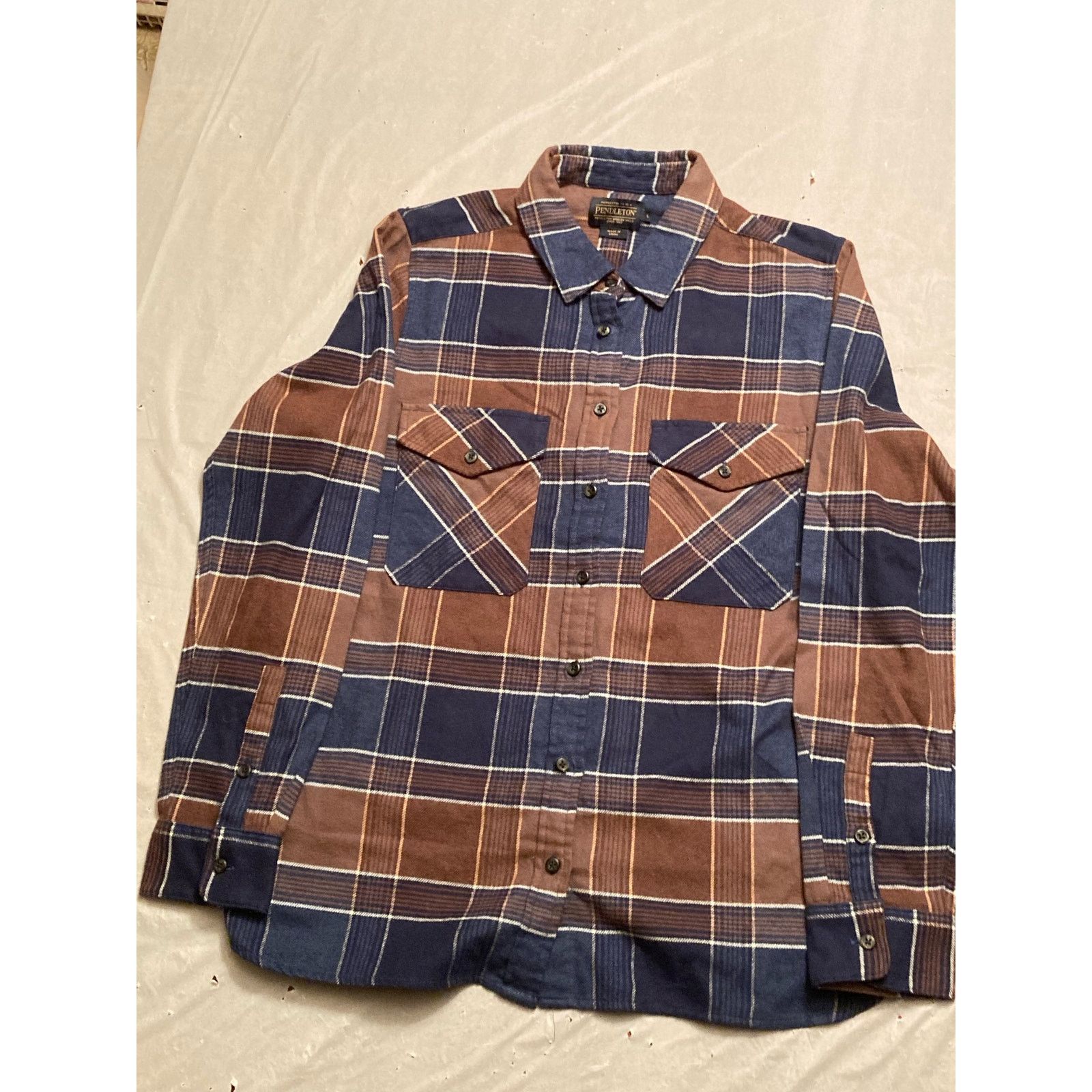 Pendleton Pendleton Women's Madison Double-Brushed Flannel Shirt Sz L ...