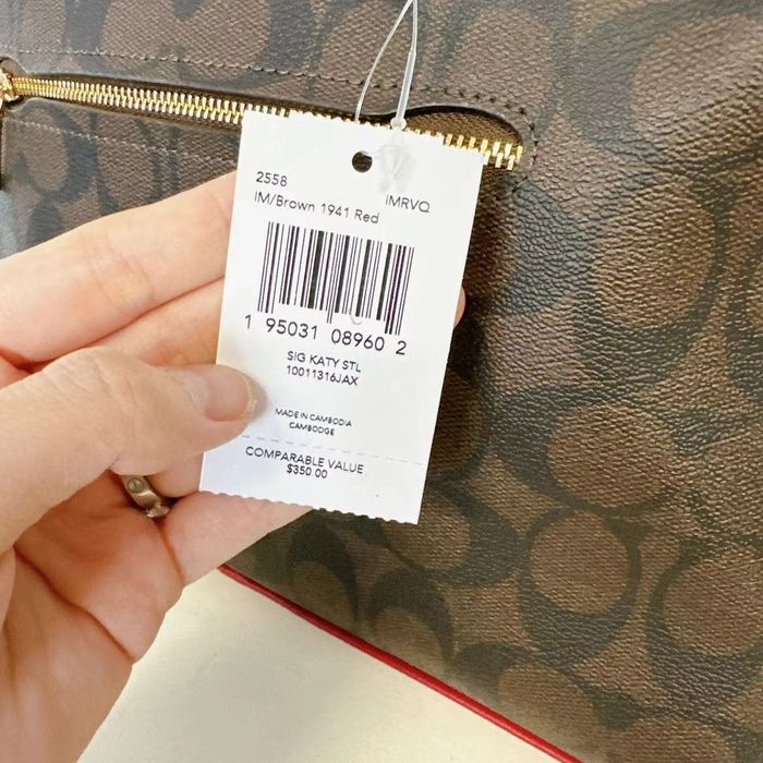 Coach Coach 2558 Katy Satchel In Signature Canvas Brown 1941 Red | Grailed