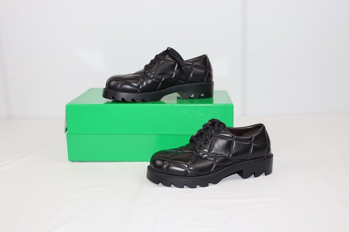 Bottega Veneta o1rshd1 Q.2 / Quilted Nappa Leather Strut Derby Shoes ...