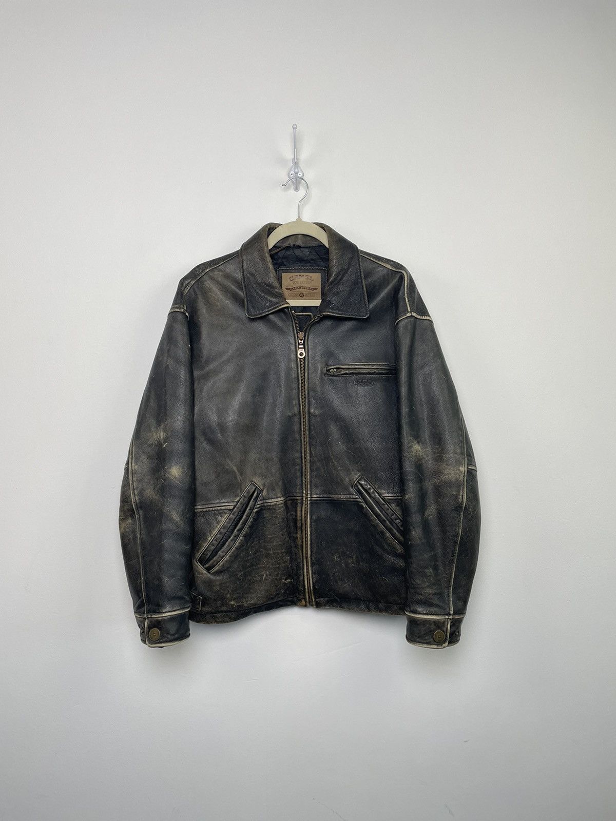 Marlboro Camel Vintage faded leather jacket mens rare | Grailed