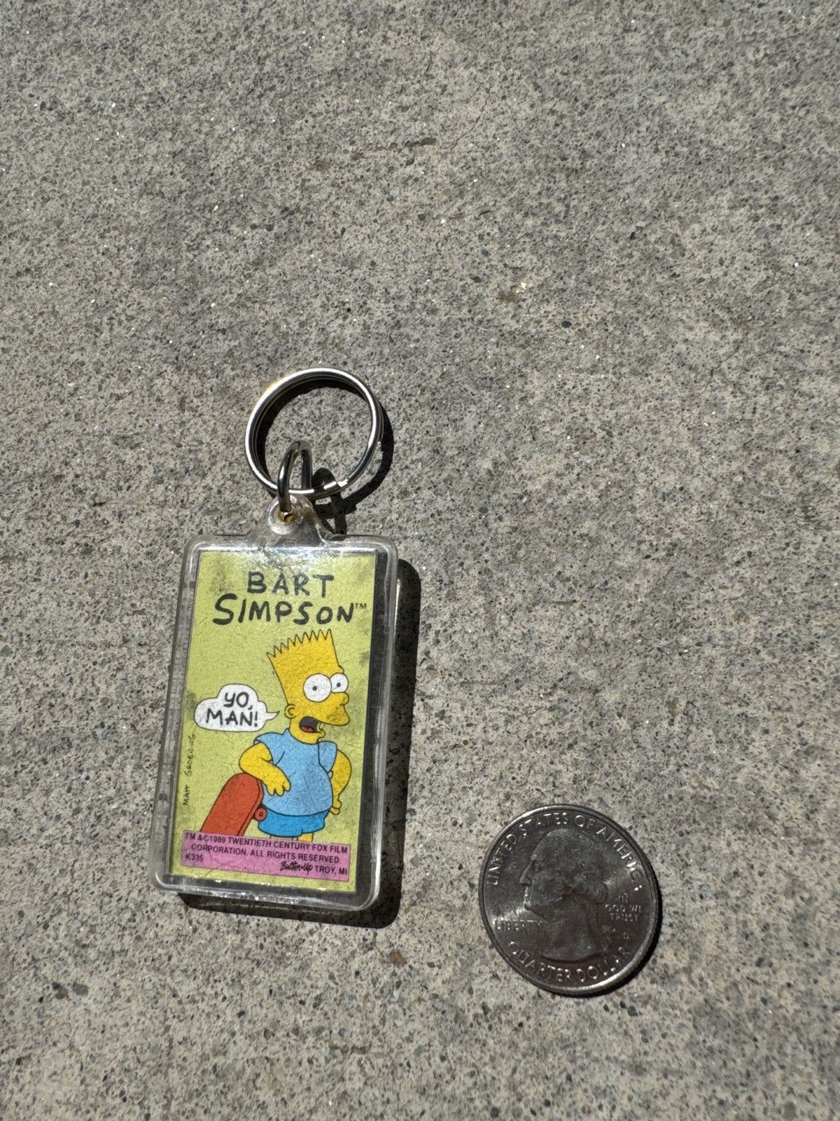 The Simpsons × Vintage 1989 Bart Simpson key chain | Grailed