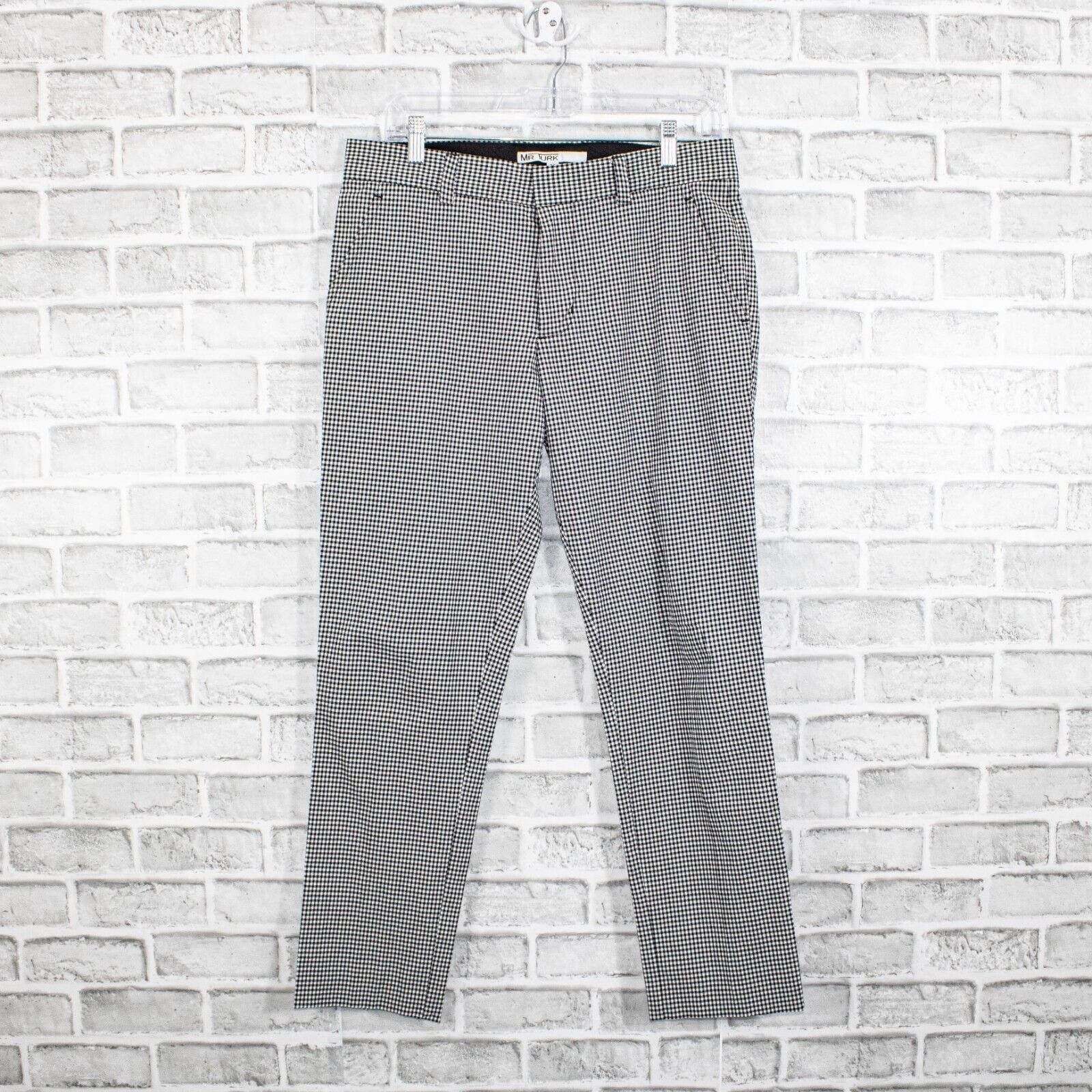 Mr. Turk MR TURK Men's slim Fit Trouser Pants in Gingham Check 30 | Grailed