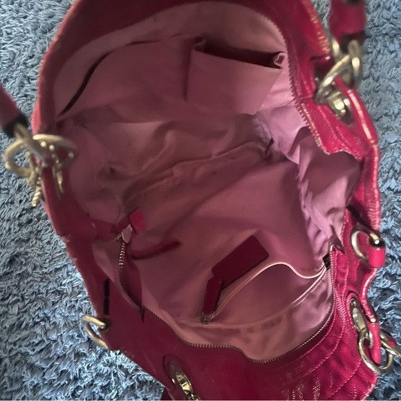 Coach COACH Alex Op Art Patent Leather Raspberry Tote | Grailed