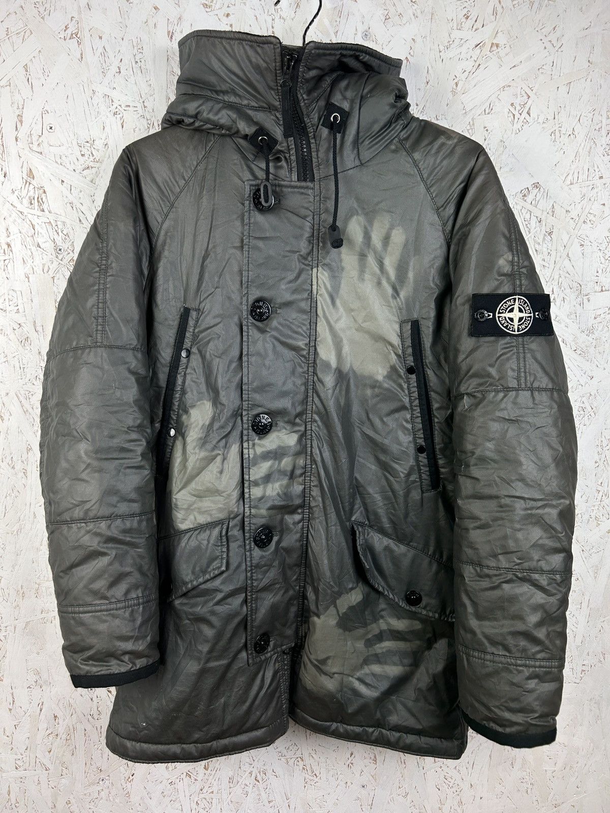Stone Island Vintage Stone Island AW12 Thermo Reflective Parka Jacket ...