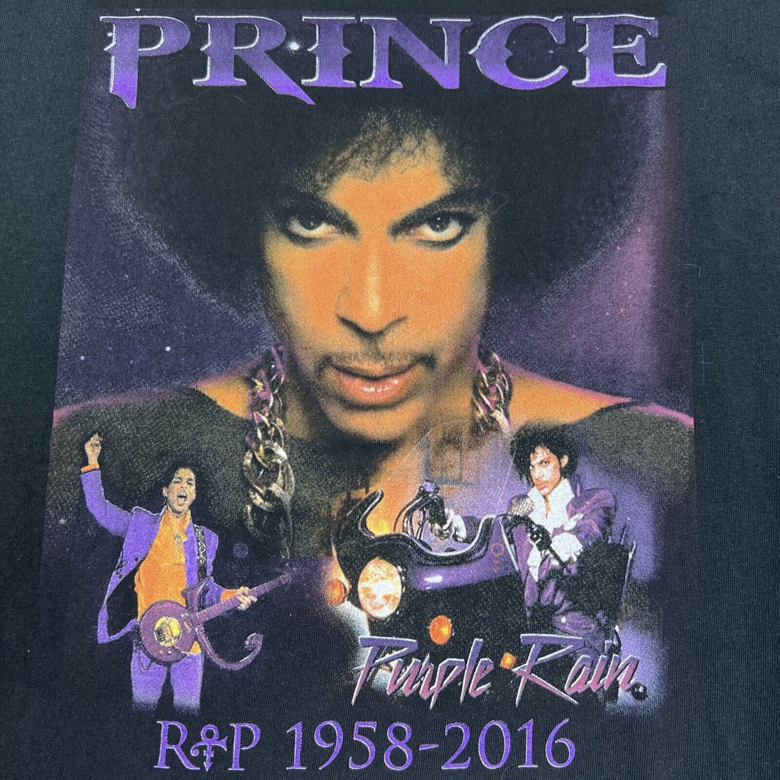 Delta 2016 Prince RIP Memorial Purple Rain T Shirt Tee Men's Large ...