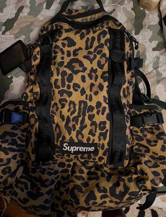 Supreme Supreme leopard book bag dead stock | Grailed