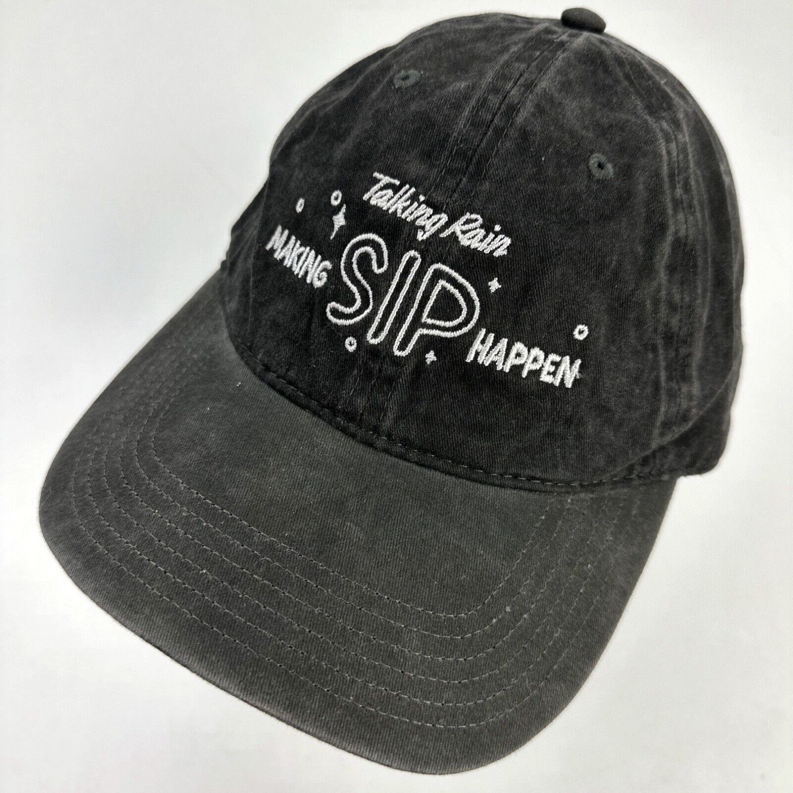 Rains Talking Rain Making Sip Happen Ball Cap Hat Adjustable Baseball ...