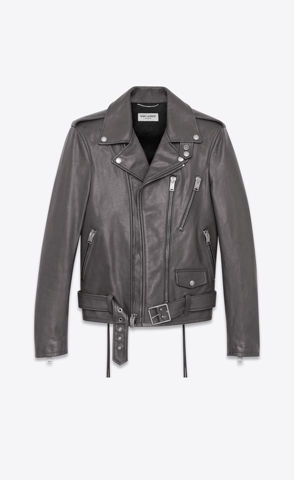 Saint Laurent Paris Saint Laurent Grey L17 Leather Jacket | Grailed
