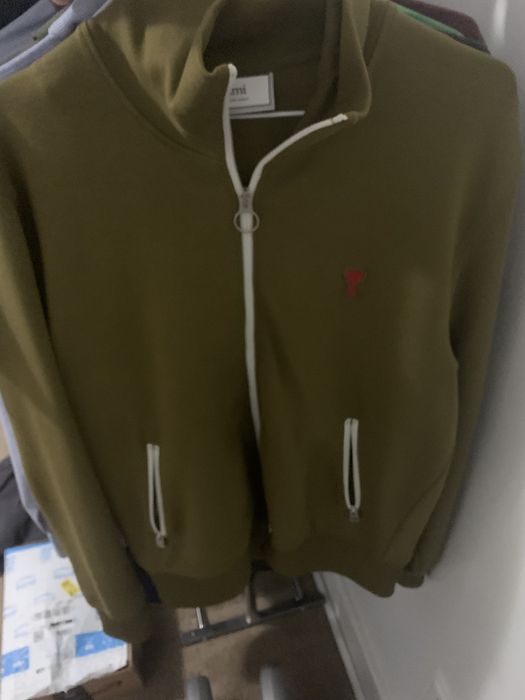 AMI Green Ami zip up | Grailed