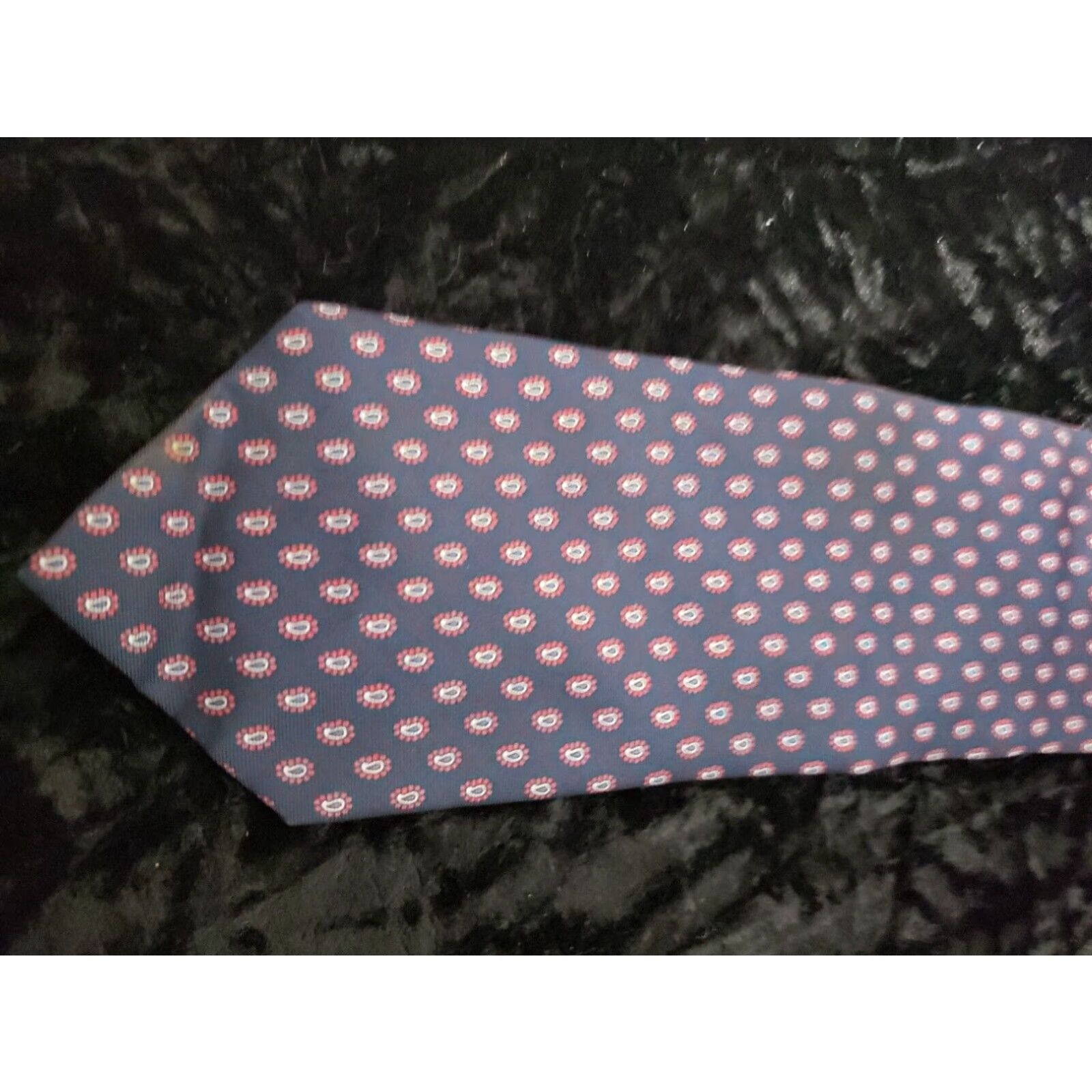 Vintage Elegant Blue and Red Paisley Patterned Necktie for the Stylish ...