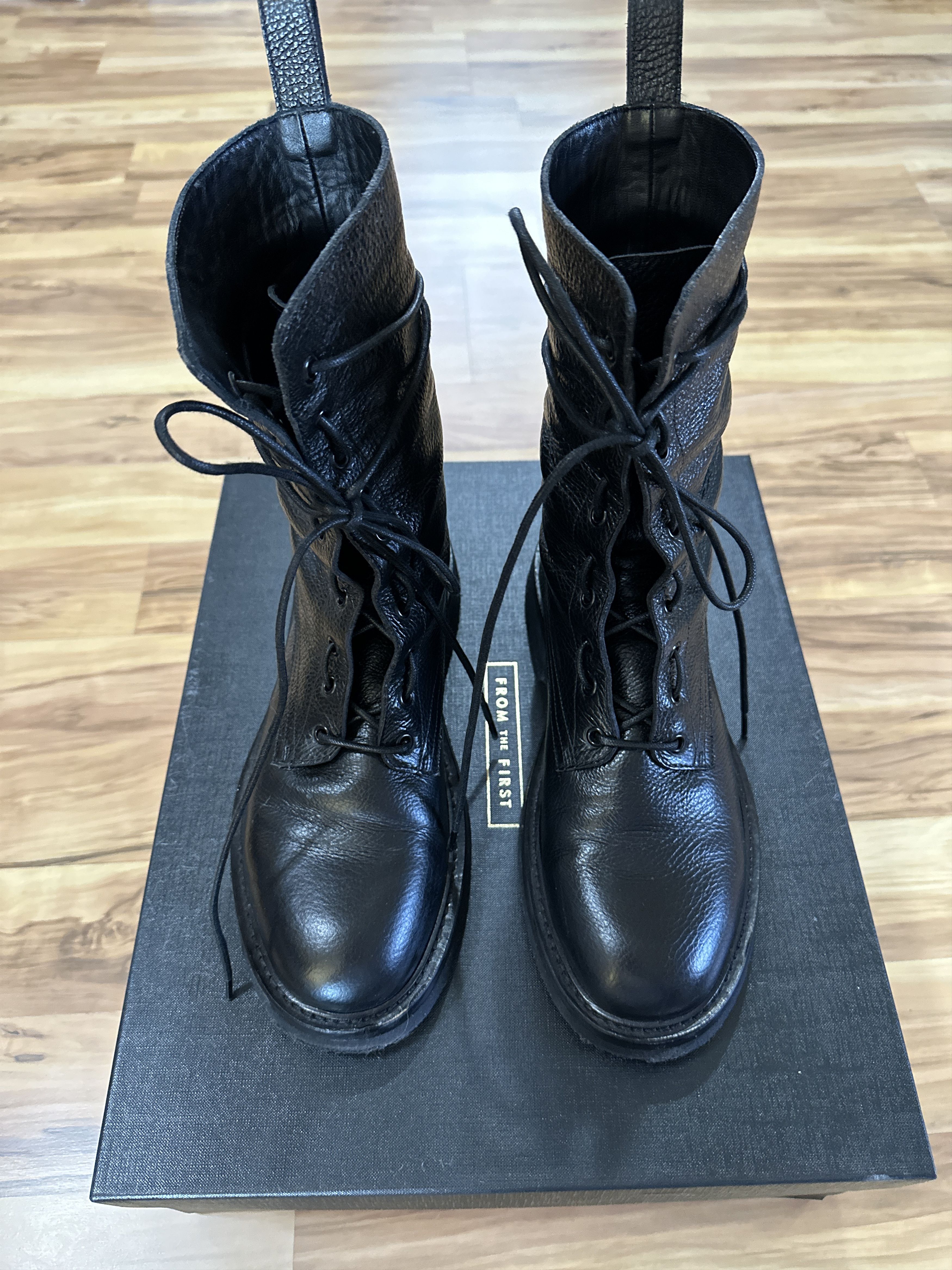 From The First From The First "Lorenzo" Pebbled Leather Boots Size 41 ...