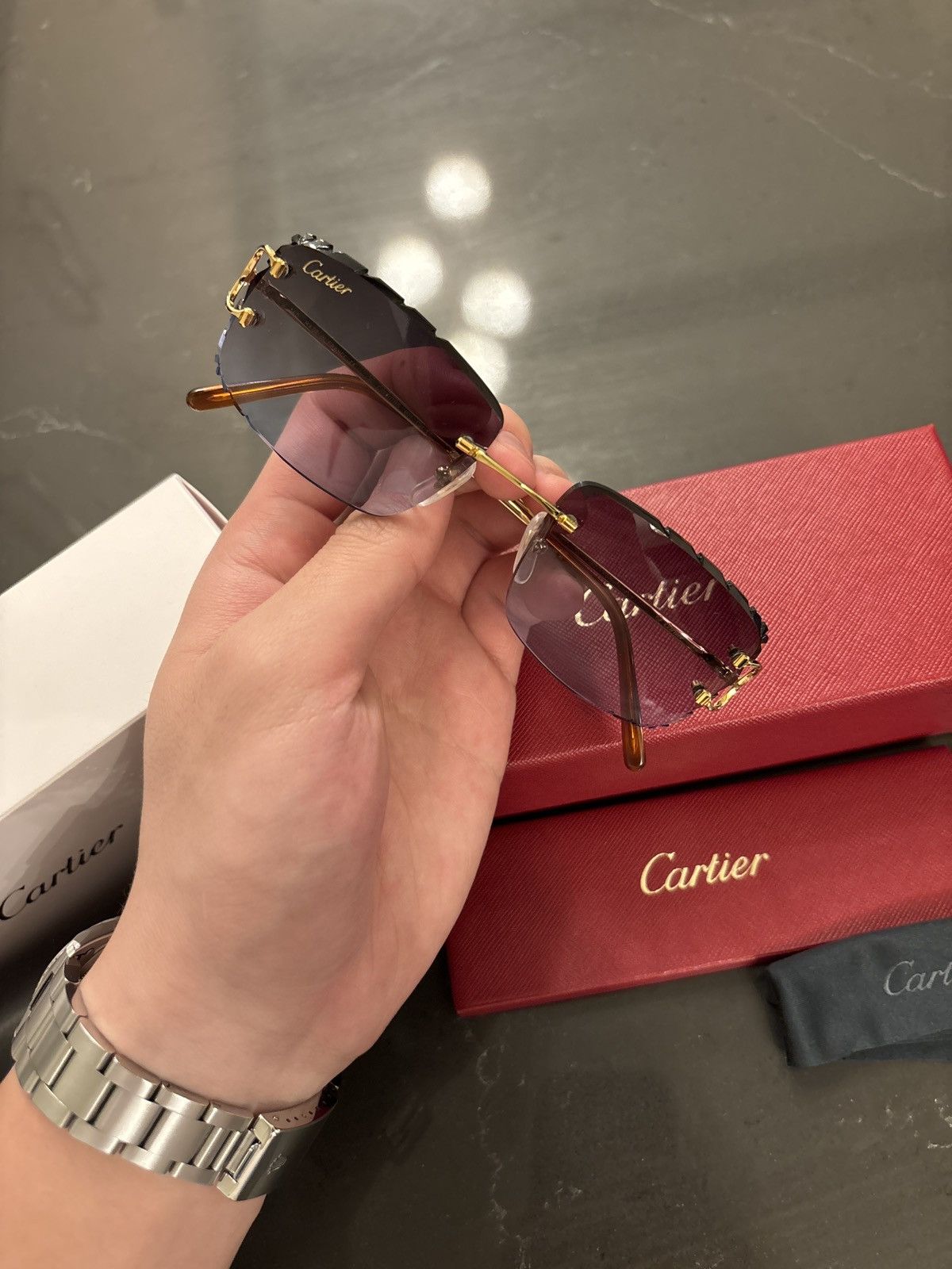 Cartier ‘Sunset Smoke’ Cartier Sunglasses Big C | Grailed