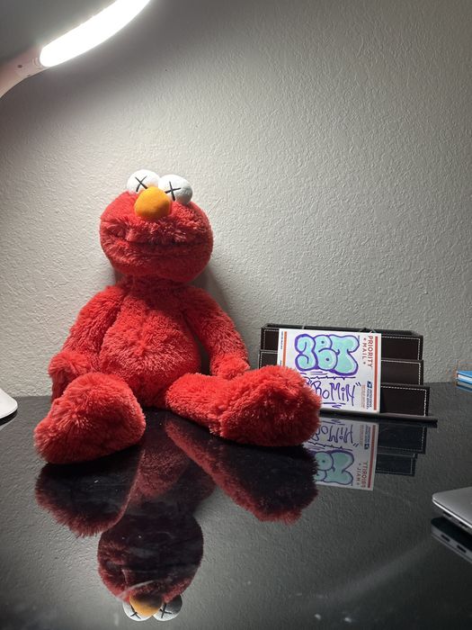 Kaws KAWS Sesame Street Elmo Plush Toy Red | Grailed