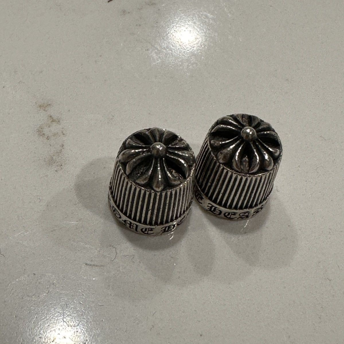 Chrome Hearts 2 VALVE CAPS | Grailed