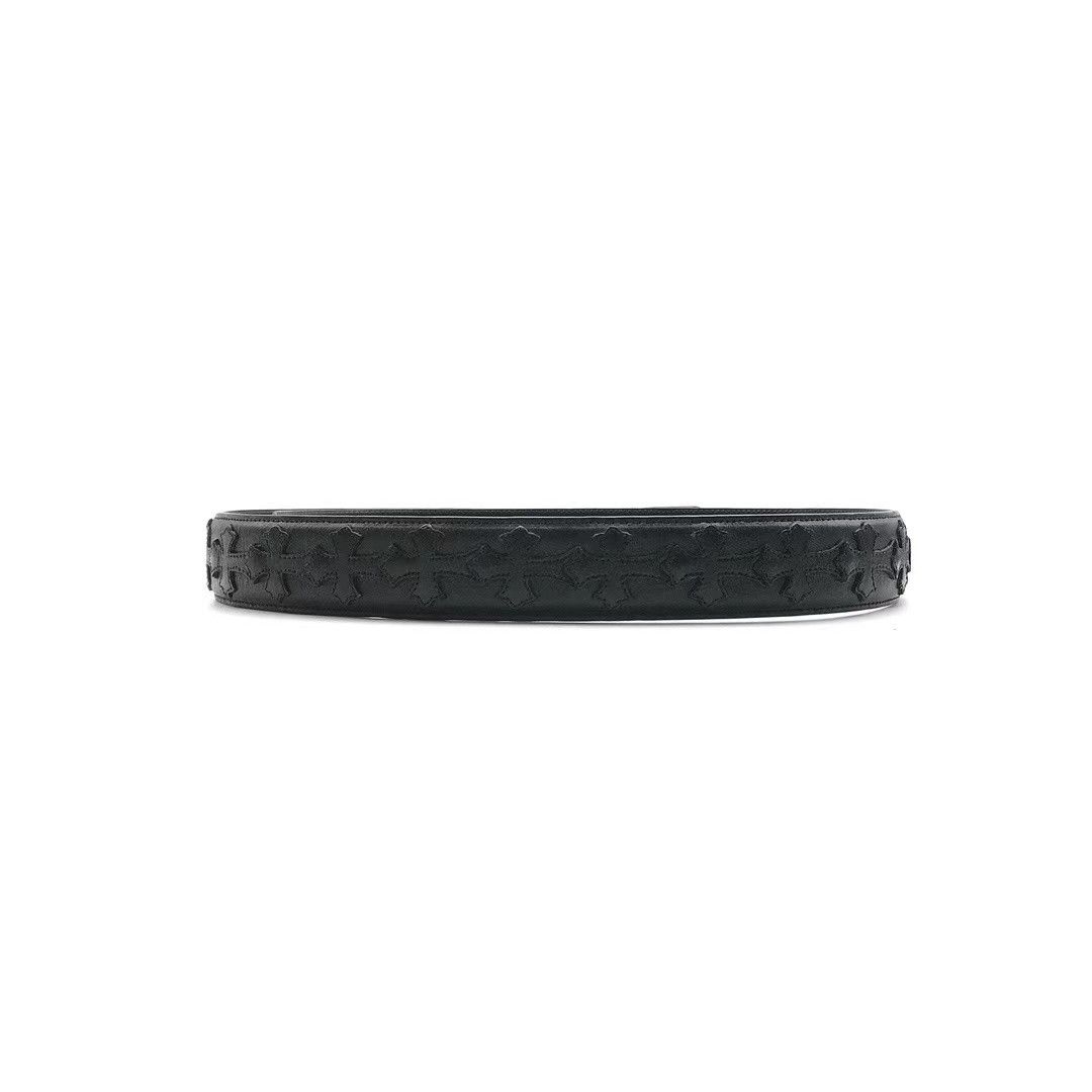 Chrome Hearts Chrome Hearts Black Cross Patch Leather Belt | Grailed