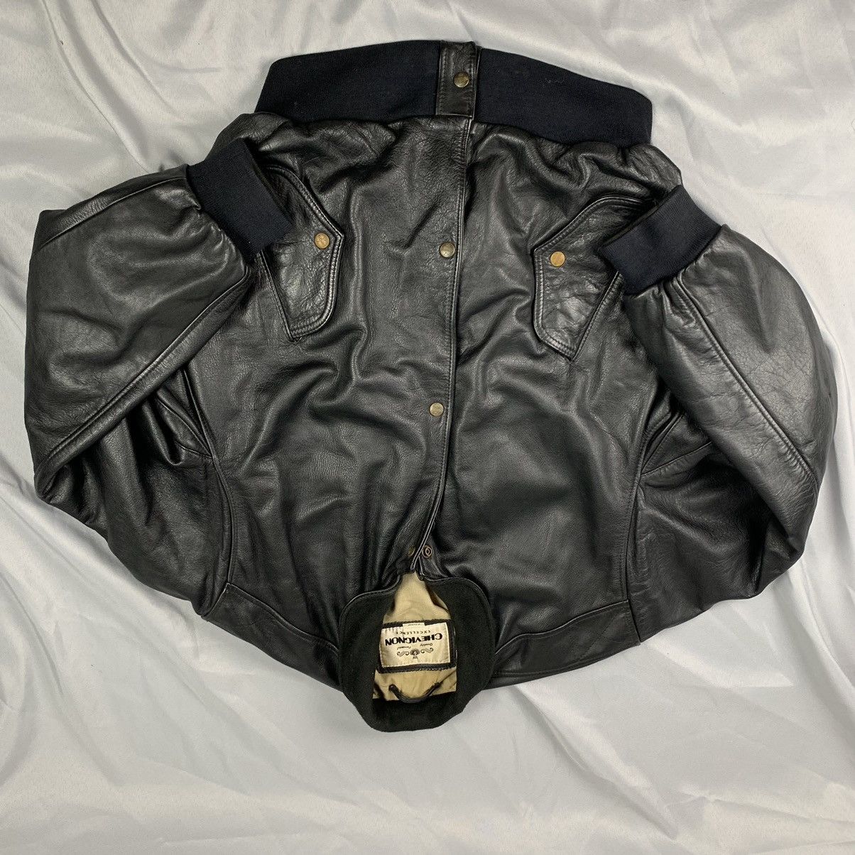 Chevignon × Vintage Chevignon leather jacket | Grailed