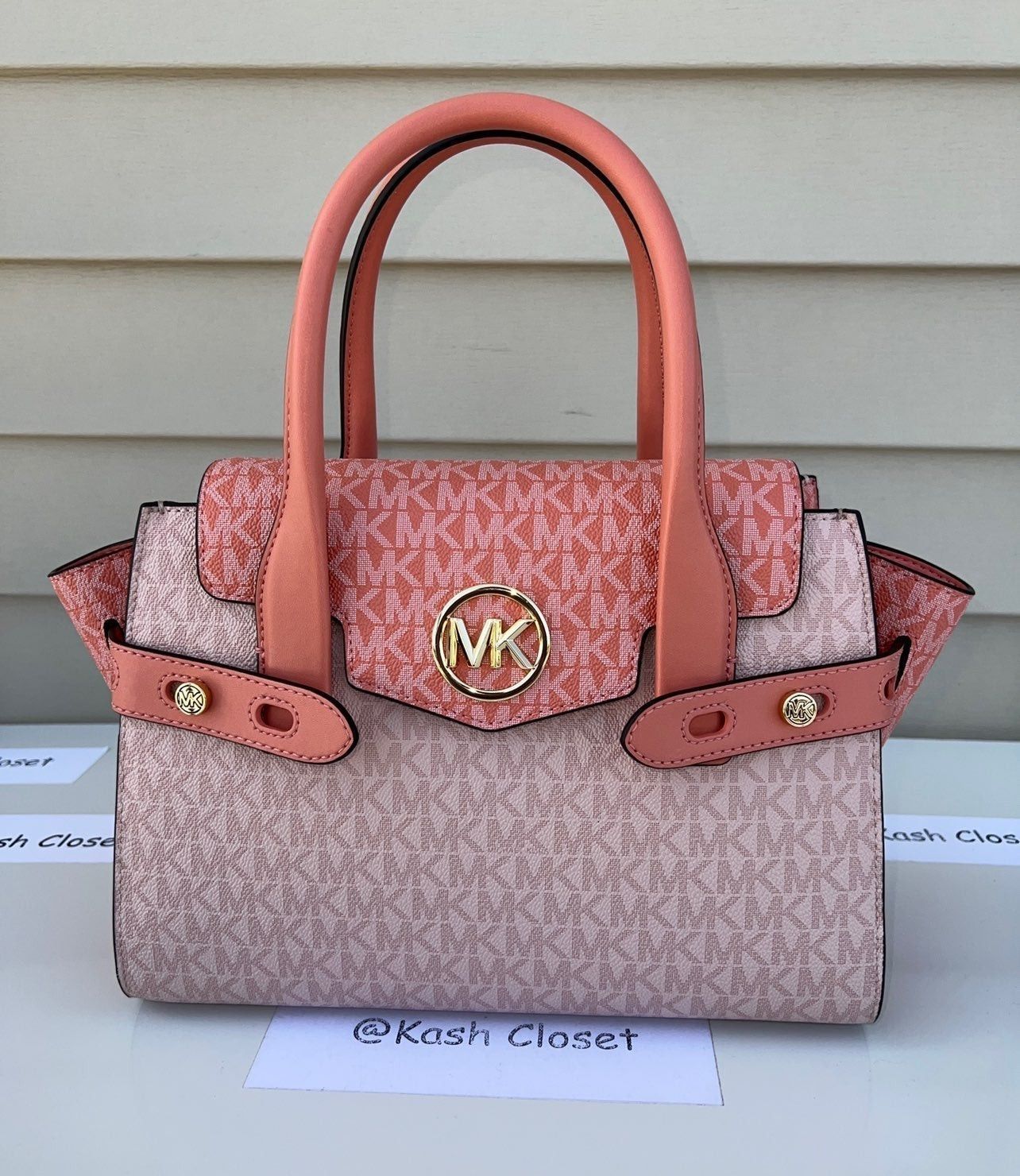 Michael Kors Michael Kors Carmen Satchel Medium Color Block MK ...