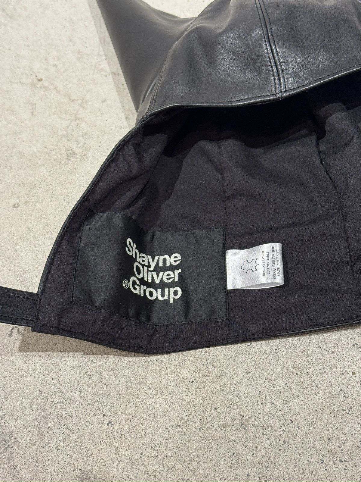 Anonymous Club × Hood By Air Anonymous Club Dunce Cap Leather Black ...