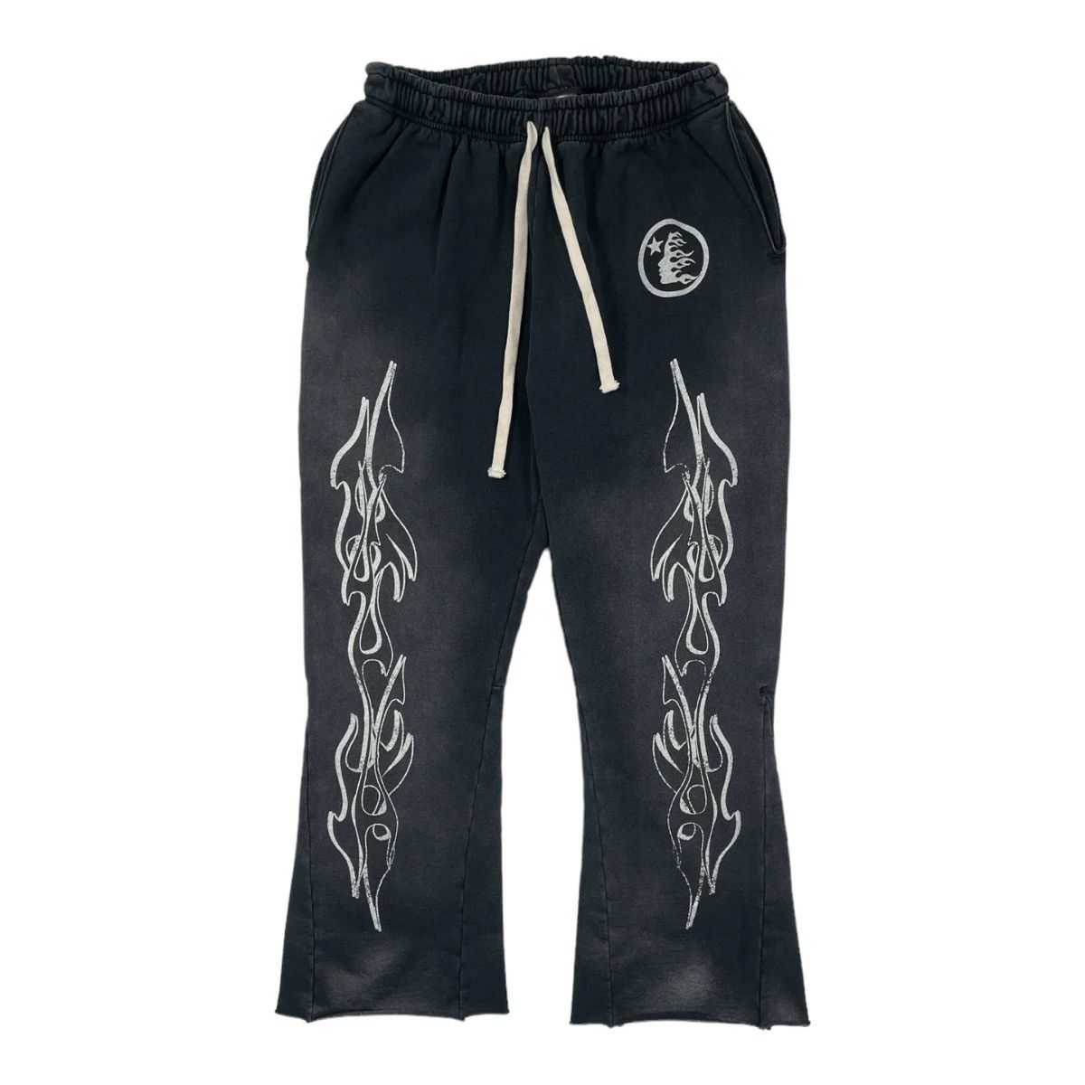 HELLSTAR Hellstar Flame Flare Sweatpants Vintage Black | Grailed
