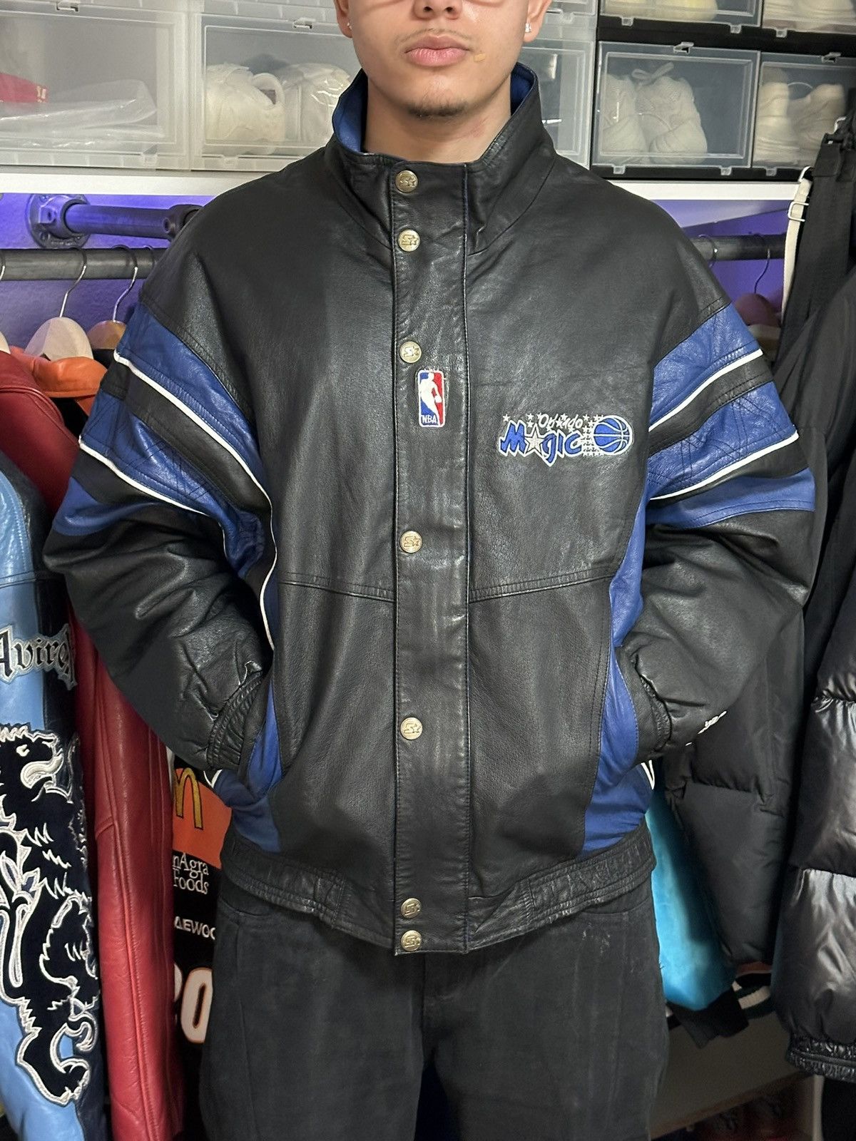 Nike STARTER NBA JACKET VINTAGE TEAM MAGICS | Grailed