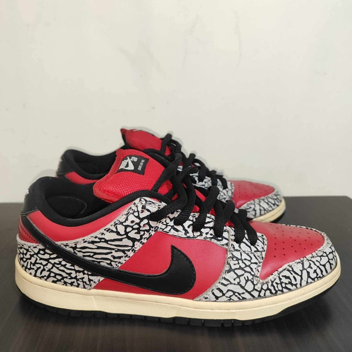 Nike × Supreme 2012 Nike x Supreme SB dunk low red cement | Grailed