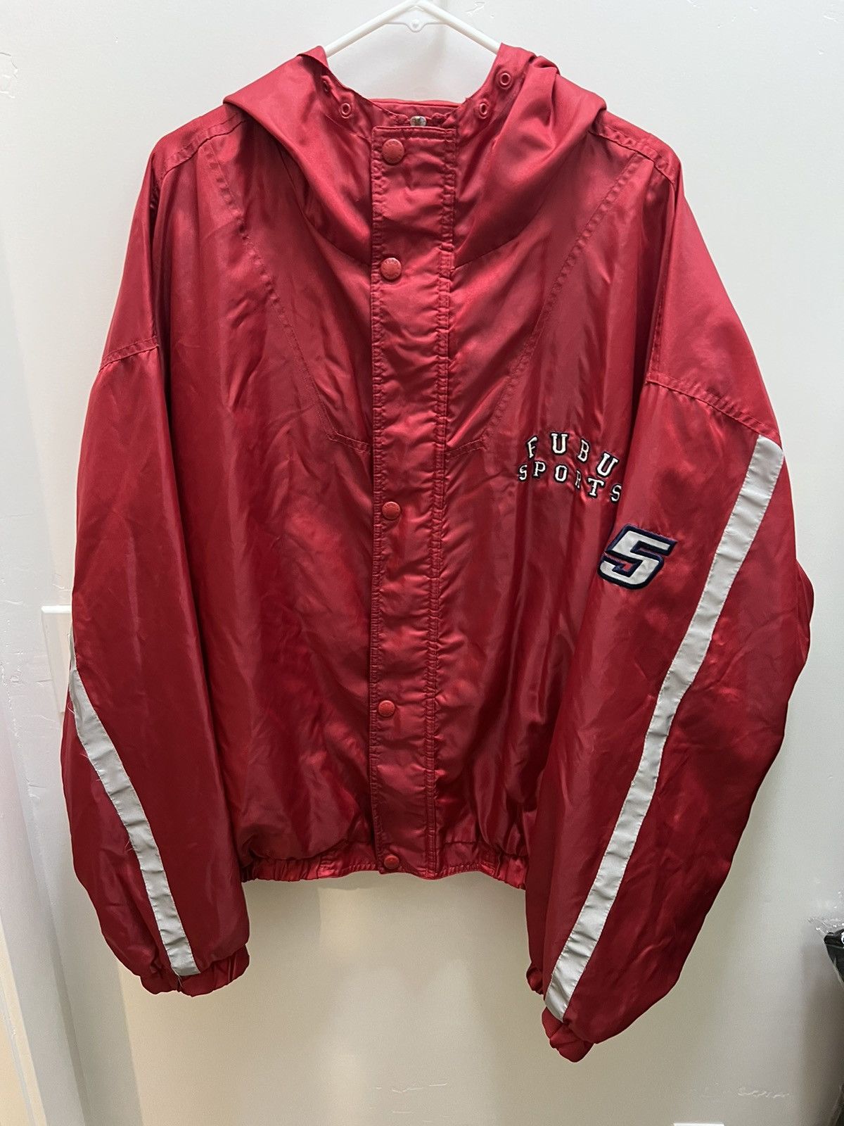 Vintage Vintage 90’s FUBU Sports The Collection Red Track Jacket | Grailed