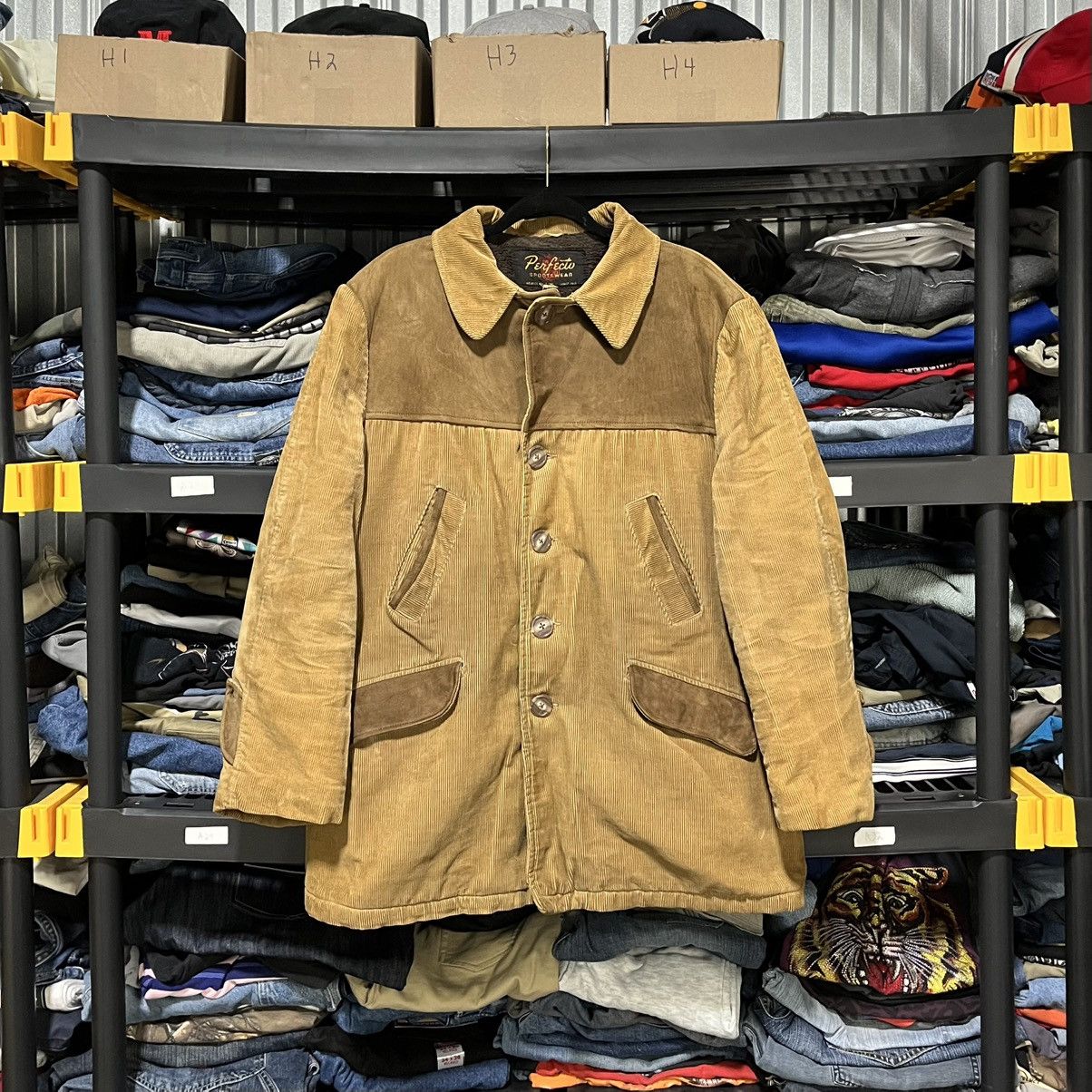 Schott VINTAGE PERFECTO SCHOTT CORDUROY HUTNING JACKET 70s 80s | Grailed