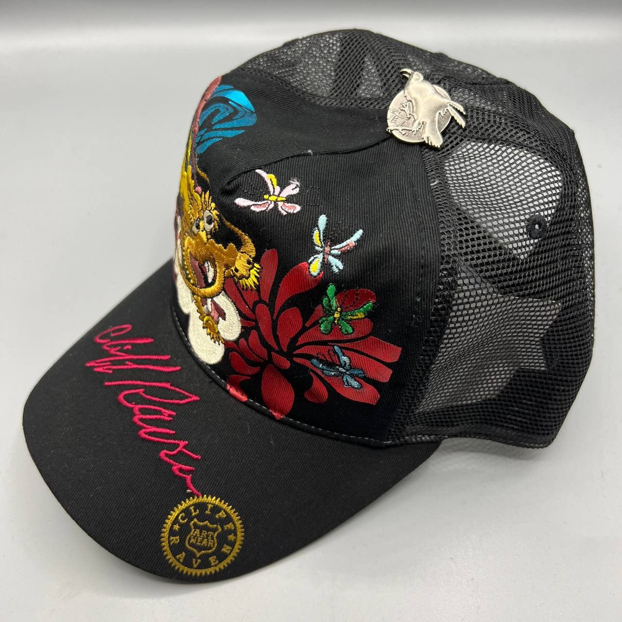 Ed Hardy Vintage Cliff Raven Hat Japanese tattoo Snap back Trucker ...