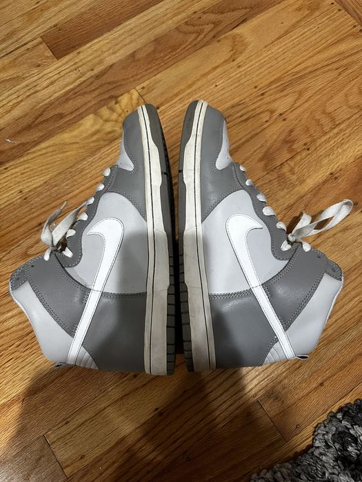 Nike VINTAGE NIKE DUNK HIGH TOP RARE GRAY WHITE | Grailed