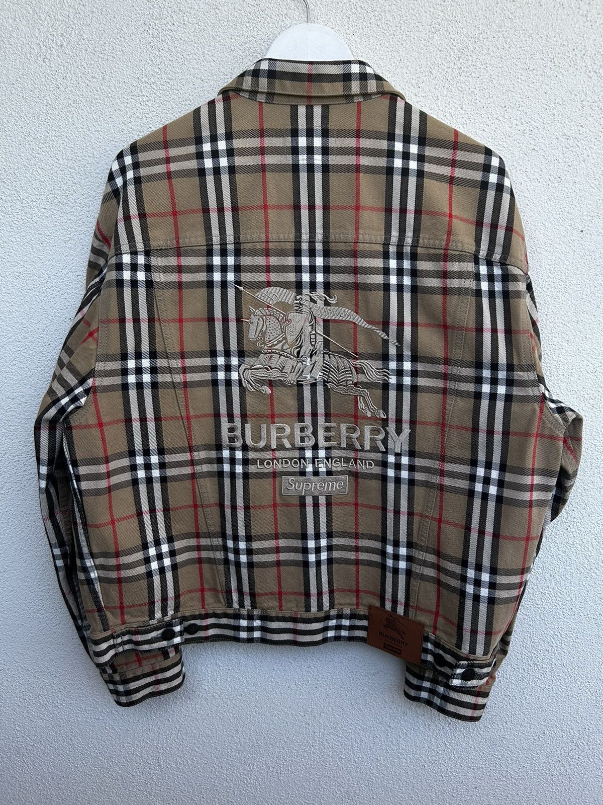 Burberry × Supreme Burberry x supreme collab checker denim jacket | Grailed