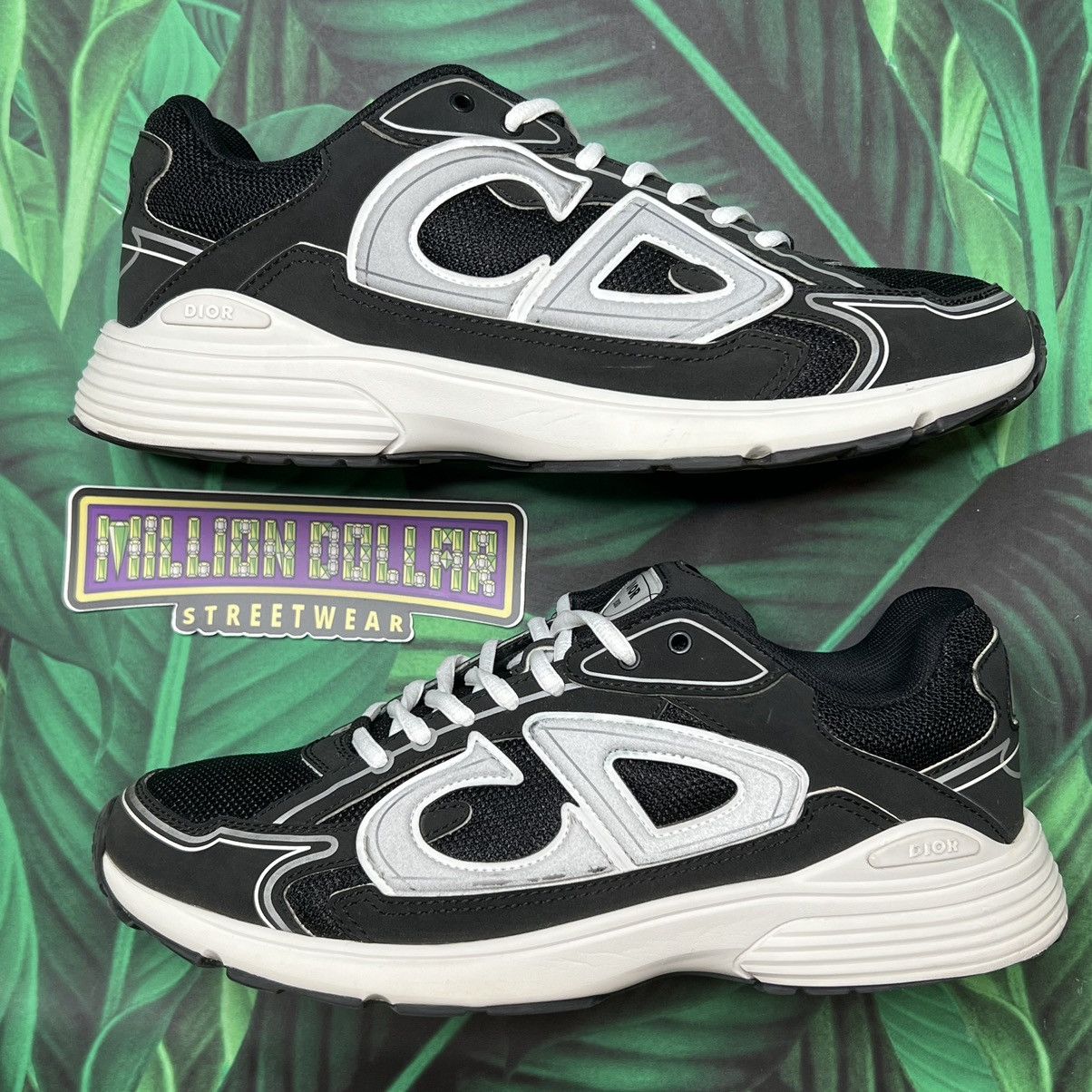 Dior B30 reflective sneaker ‘black white’ Sz- 10M/43EU | Grailed