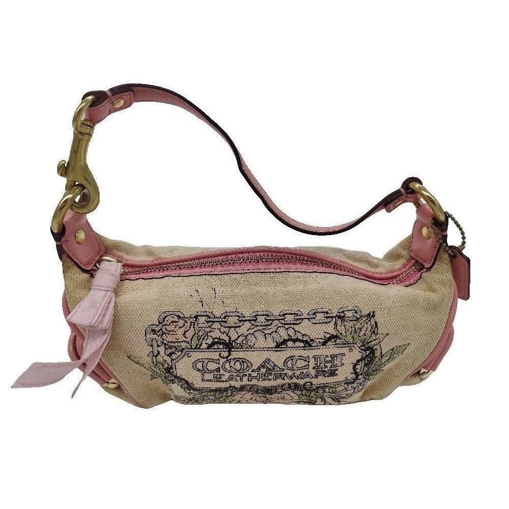 Coach Coach Limited Edition Tattoo Embroidered Leather Canvas Slin ...
