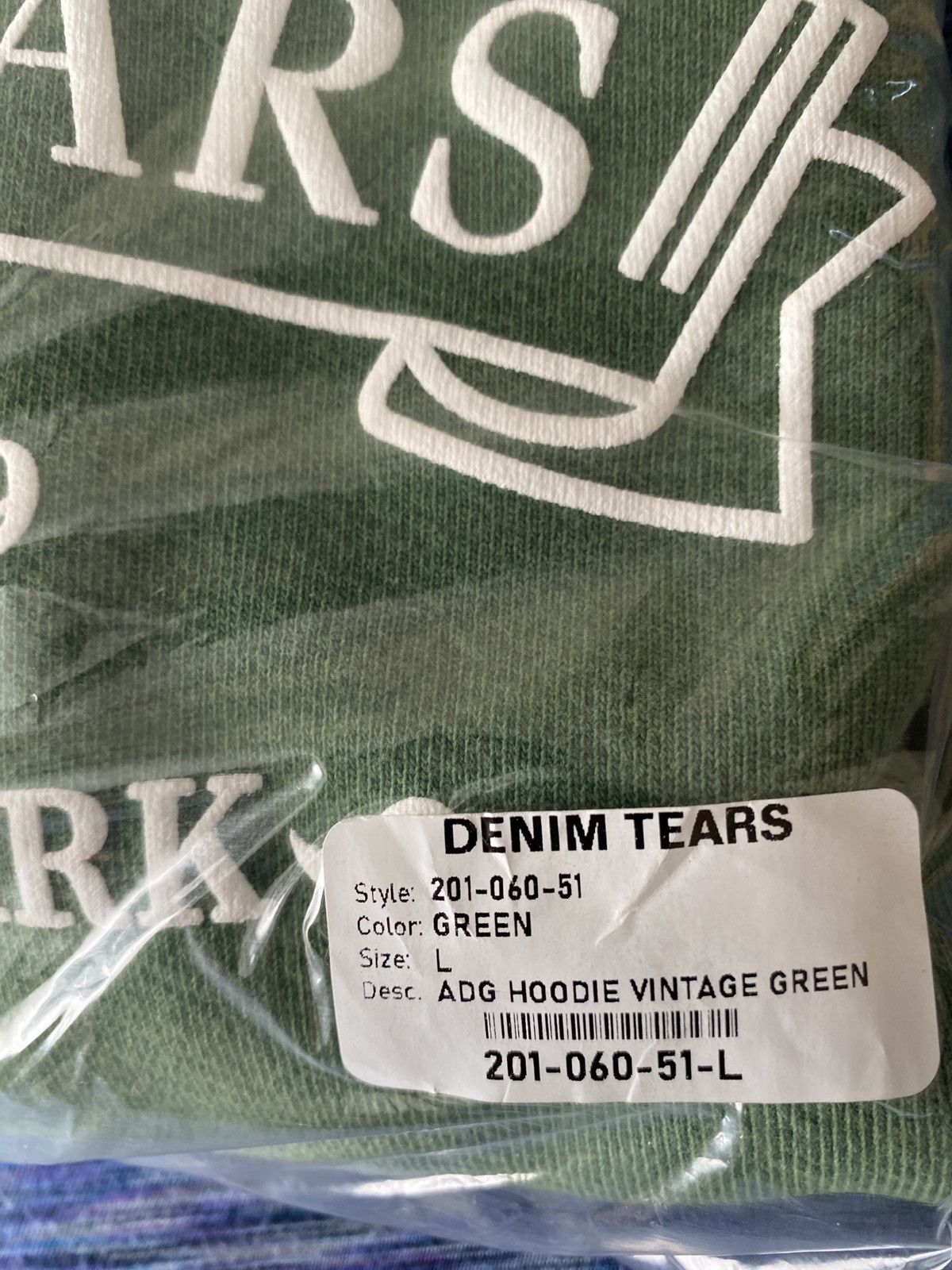DENIM TEARS Bubble print Cotton wreath logo spell out hoodie | Grailed