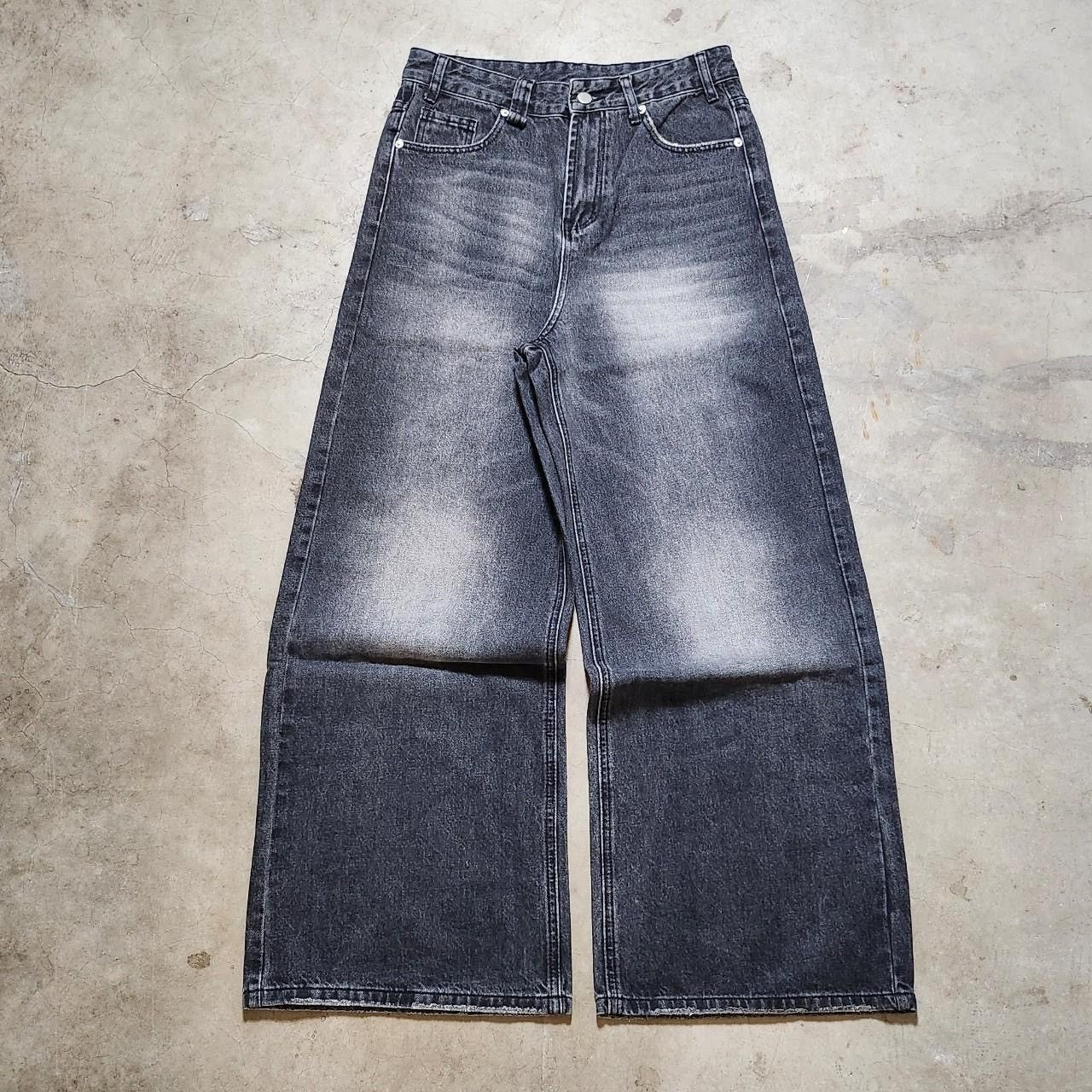 Streetwear Baggy grey jeans y2k/2000s faded loose fit denim | Grailed