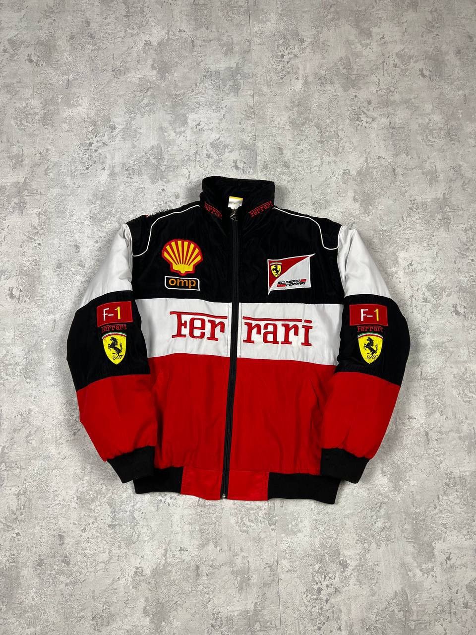 Vintage RARE Vintage Ferrari Racing Bomber Jacket Formula-1 Big Logo ...
