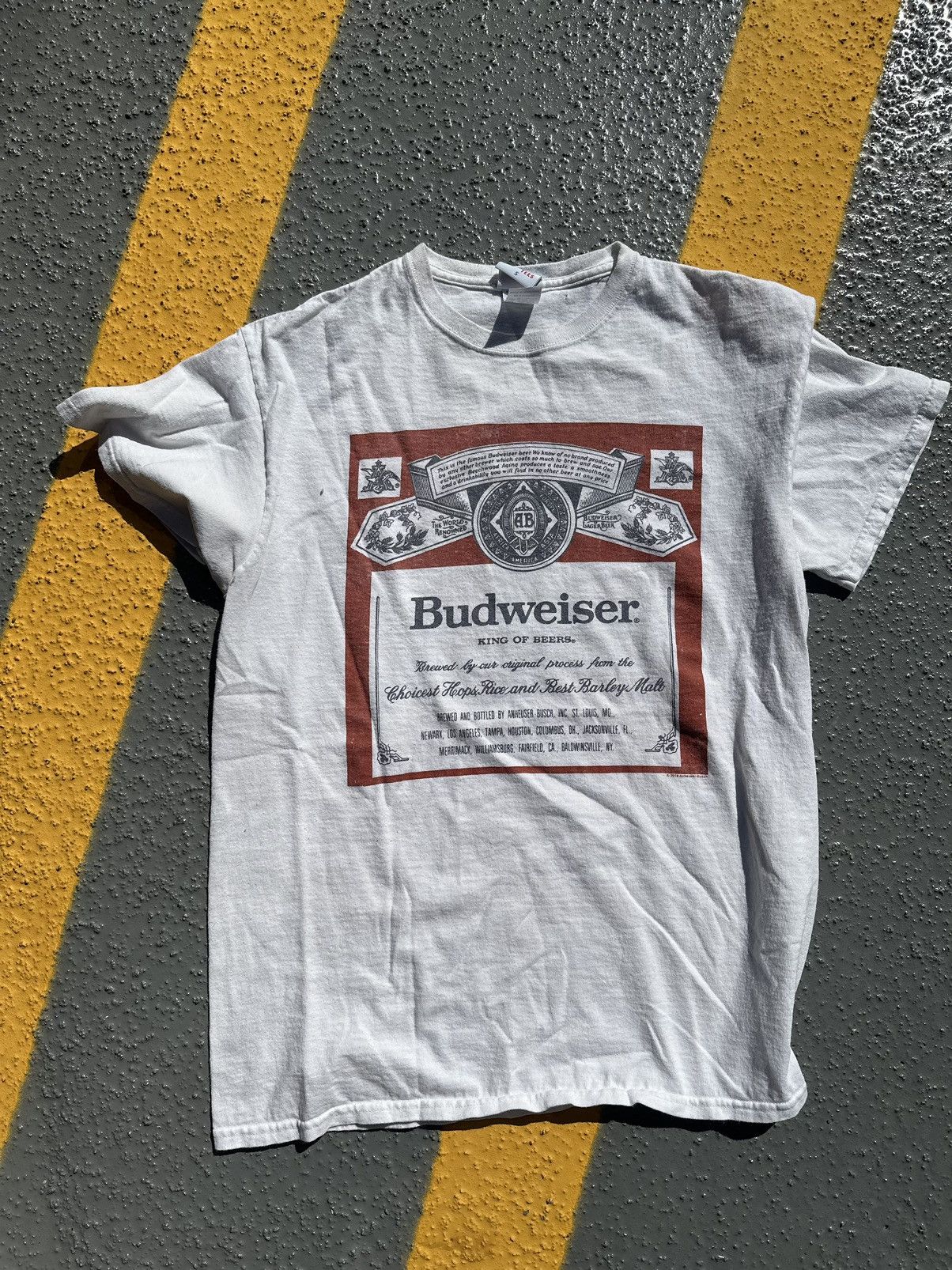 Budweiser × Streetwear Vintage classic 90s Budweiser logo tee shirt ...