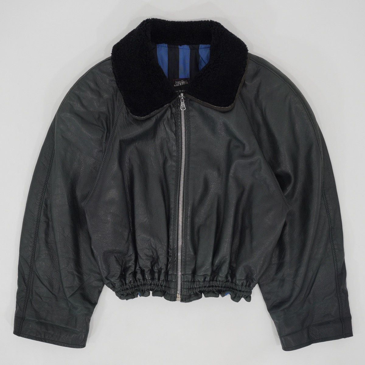 Jean Paul Gaultier 1986 Russian Constructivist POUR GHEZZI Leather Jacket | Grailed