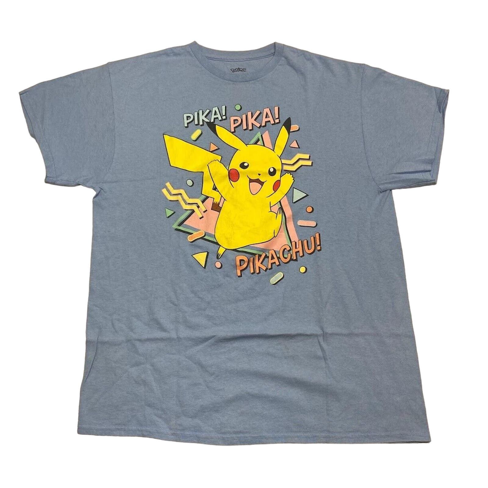 Pokemon Pokemon Pika Pika Pikachu Tee Thrifted Vintage Style Size L ...