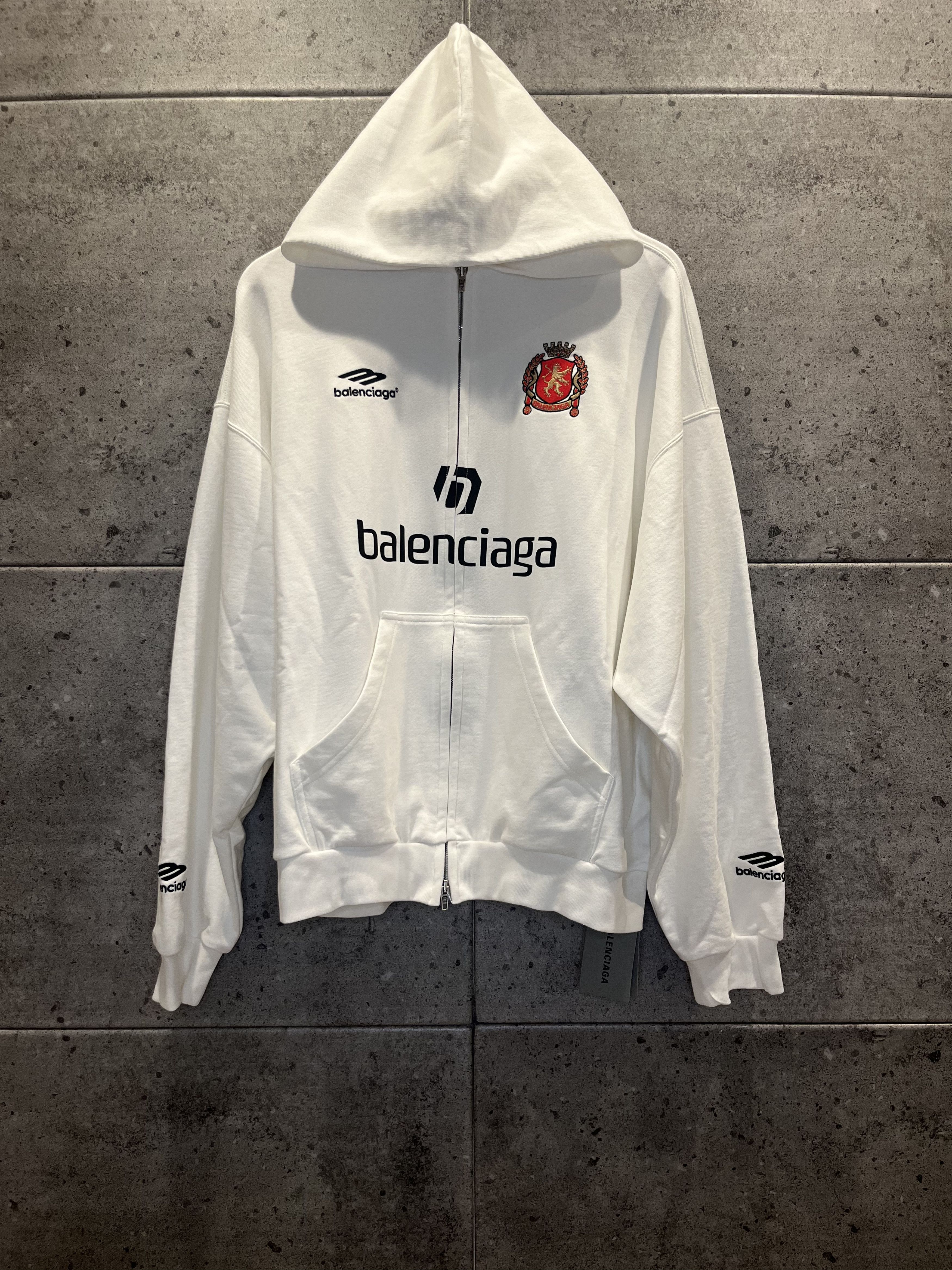 Balenciaga Balenciaga miami soccer jersey zip up hoodie | Grailed