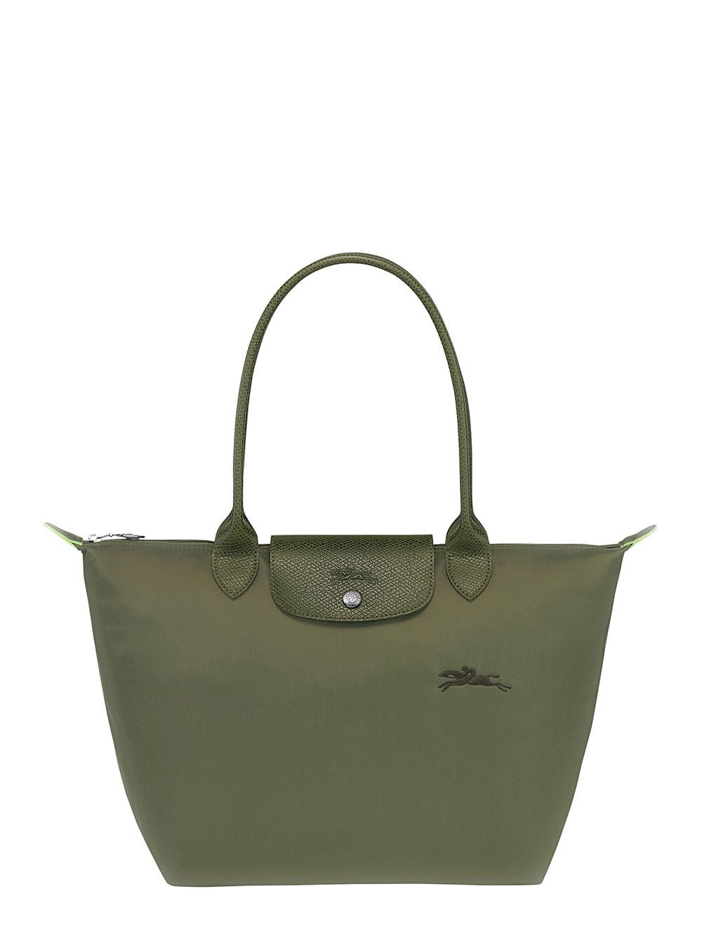 Longchamp 'Le Pliage Energy M' Green Tote Bag with Engraved Logo in ...